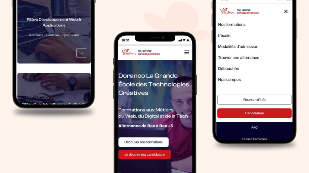 DORANCO - école supérieur des technologies créatives - Création de site web et stratégie Webdesign